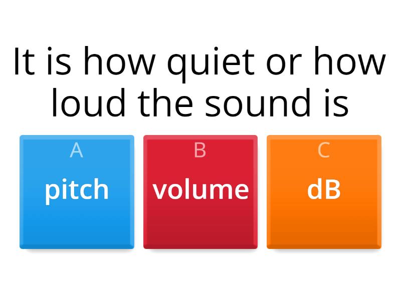 VOLUME AND PITCH - Quiz