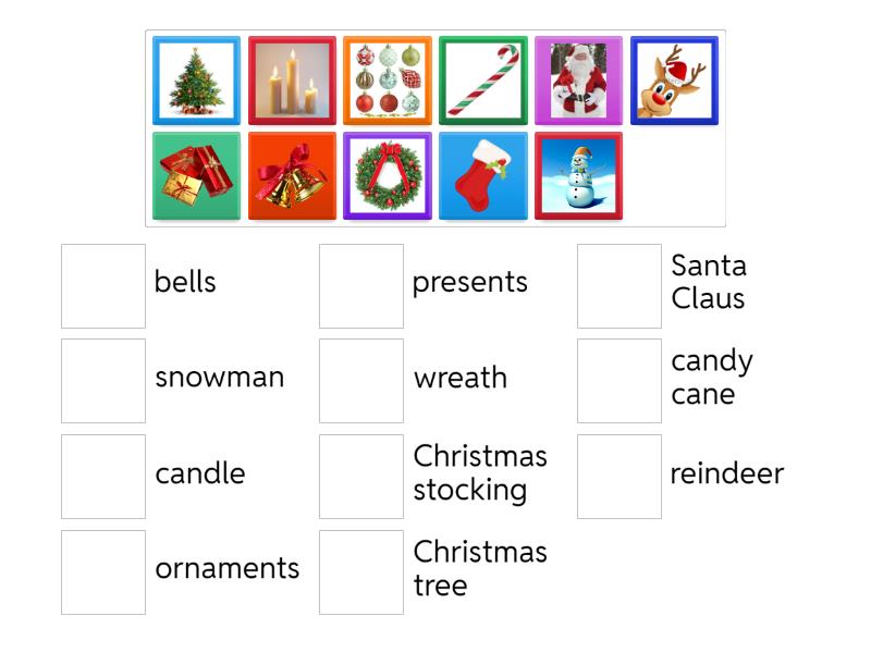 Christmas vocabulary - Match up