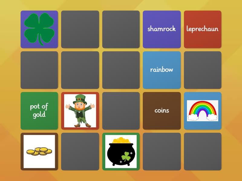 Saint Patrick's Day Memory Game - Combine os pares