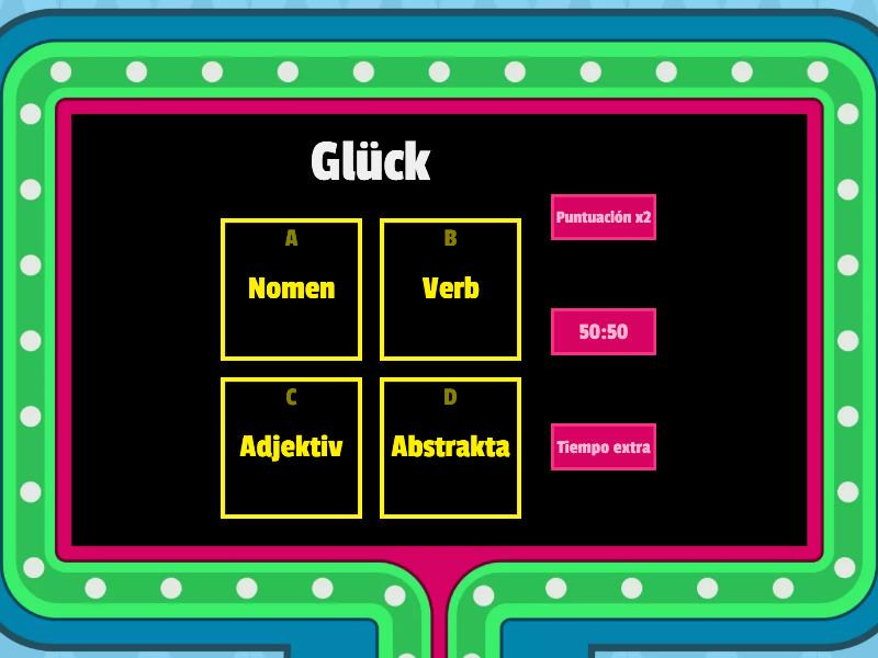 Nomen, Verben und Adjektive - Game show de TV