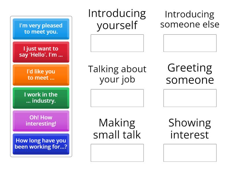 Introductions - Group sort