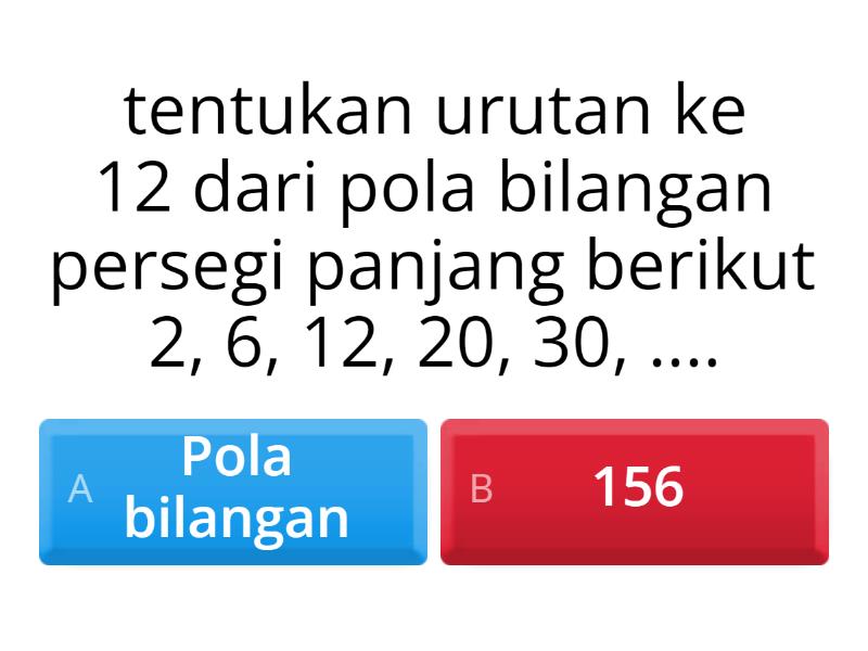 POLA BILANGAN - Quiz