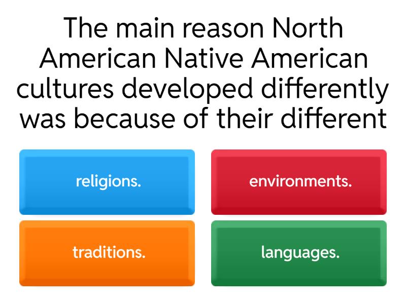North American Native Americans - Quiz