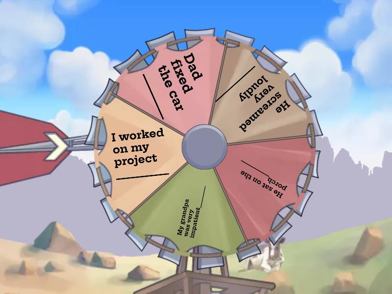 Complete sentence - Spin the wheel