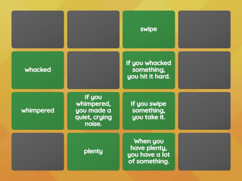 Module 8 Week 2 (Jack and the Beanstalk) - Matching pairs