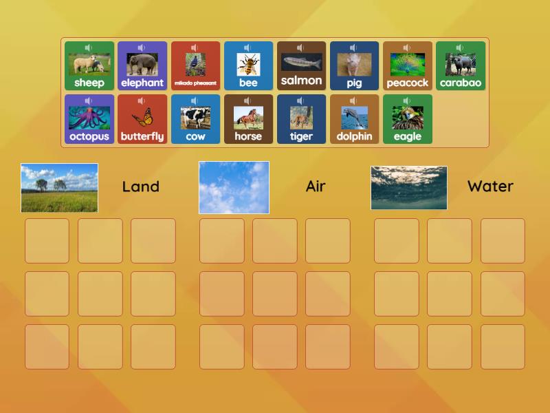 Animal Habitat - Group sort