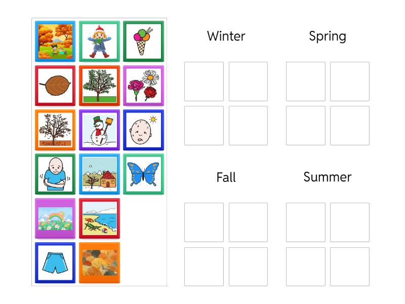 LAS ESTACIONES DEL AÑO - Group sort