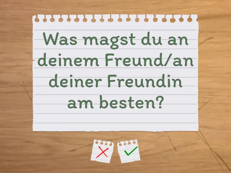 Über Freundschaft sprechen B12 - Flash cards