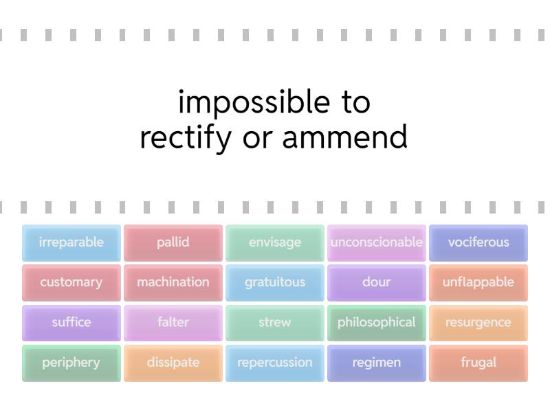 The Book Thief Vocabulary List 3 - Find the match