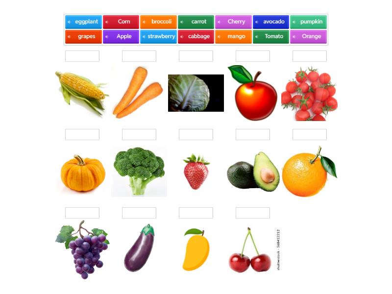 A1-Fruits and Vegetables - Match up