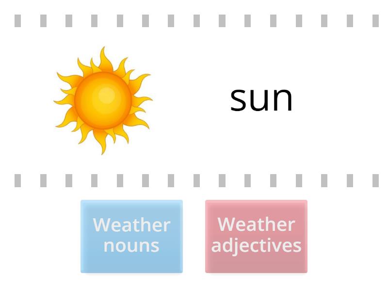 Weather nouns vs. weather adjectives: ? - True or false
