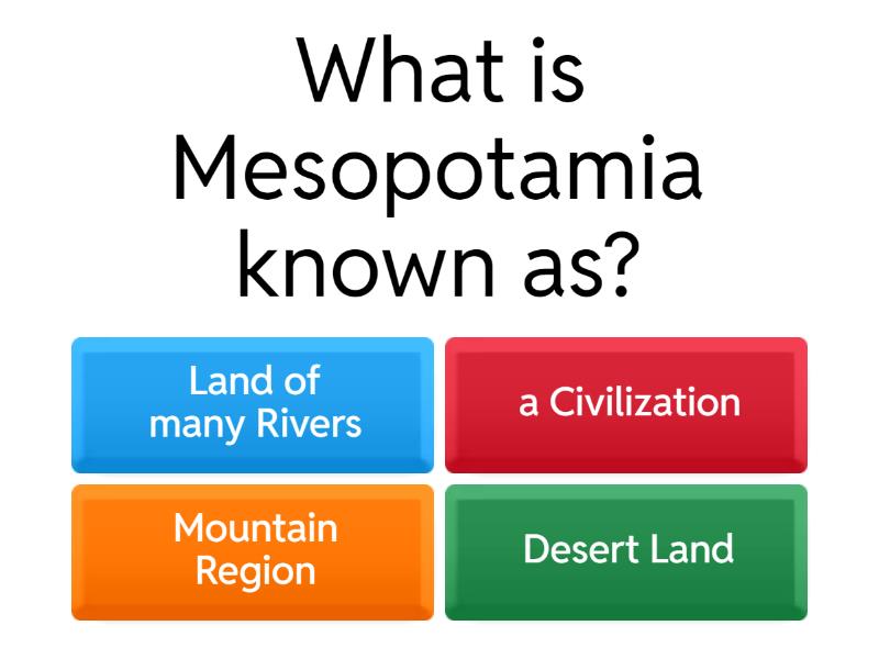 Mesopotamia and the Fertile Crescent Quiz - Kuis