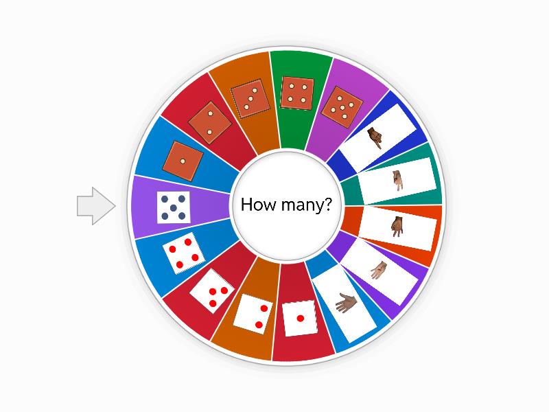 Subitizing wheel to 5 - Spin the wheel