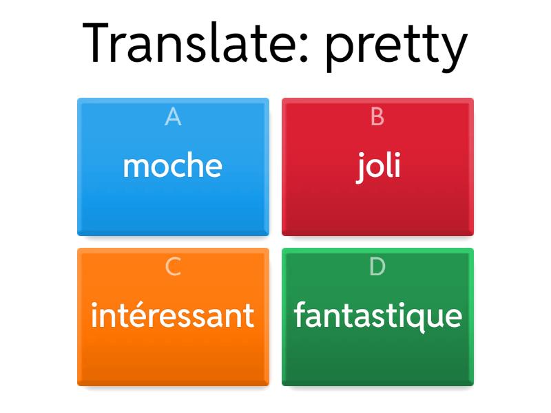 Les adjectifs - Quiz