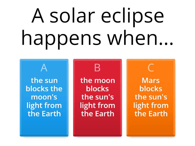 Solar Eclipse - Quiz