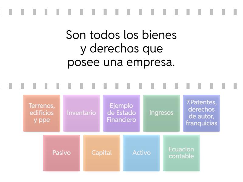 Conceptos básicos de Contabilidad - Find the match