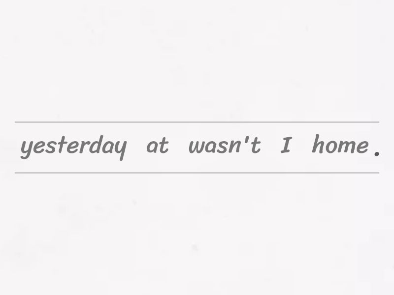 Scramble sentences - Reordenar