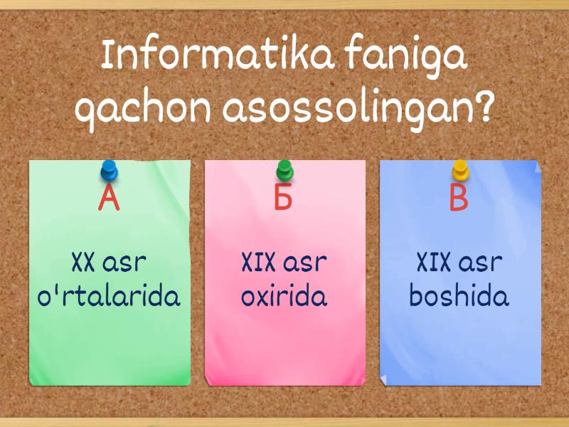 9 sinf informatika - Quiz