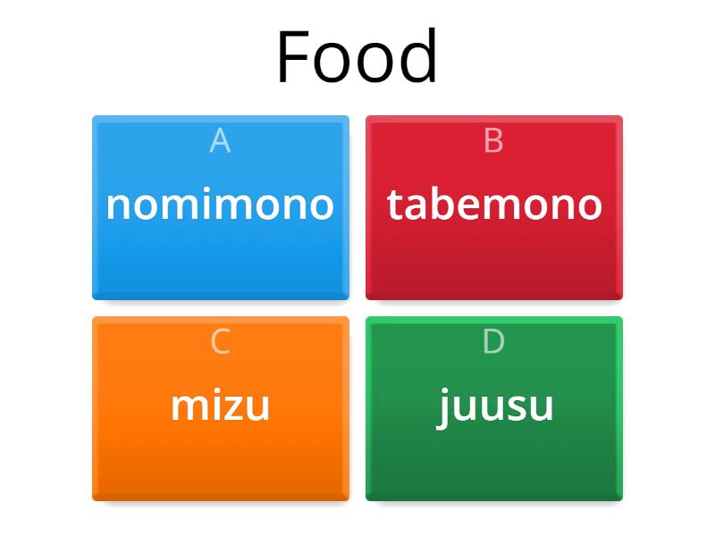 Japanese Food Words Week 3 - Quiz