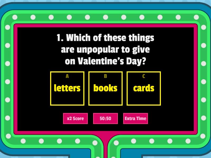 Valentine's Day B1 - Gameshow quiz