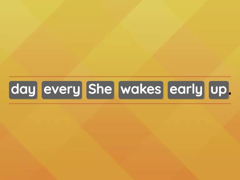 Present simple - sentence and question building - Unjumble