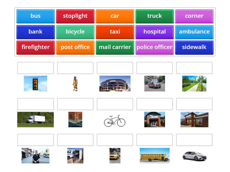 Street Vocabulary - Match up