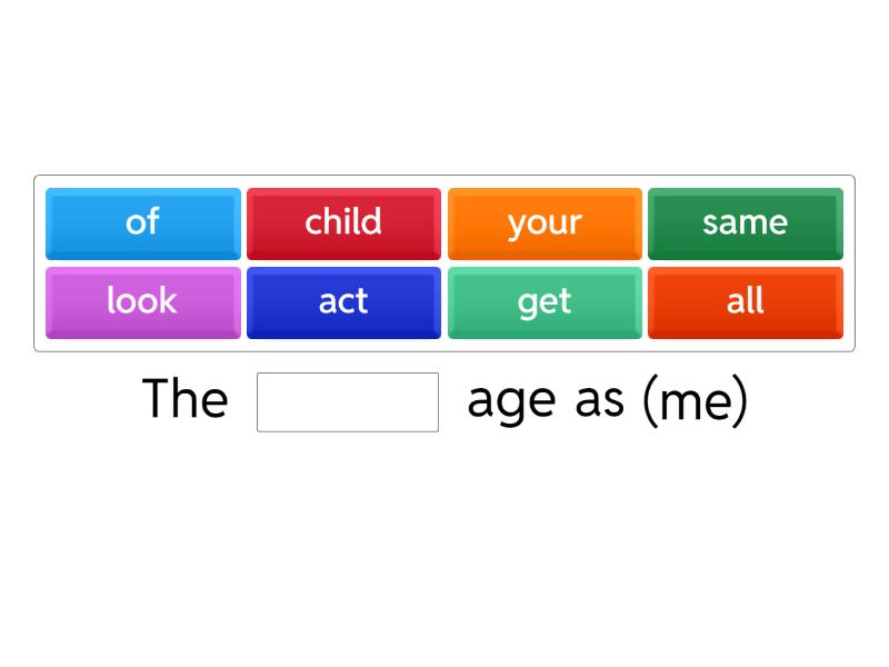 Unit 1 Expressions with 'age'. Ex 4. Ages p. 8 - Complete the sentence