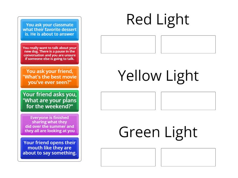 Conversation stoplight - Group sort