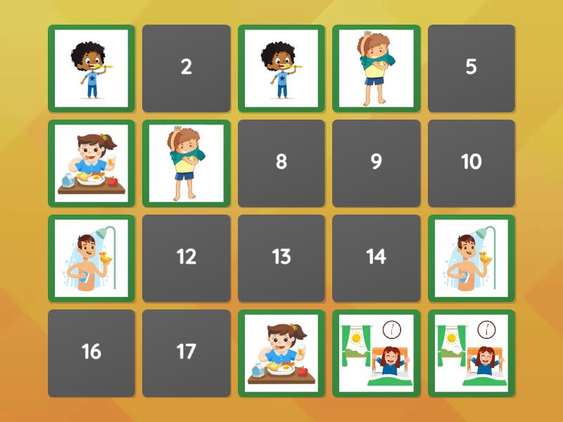 Daily routine - Matching pairs