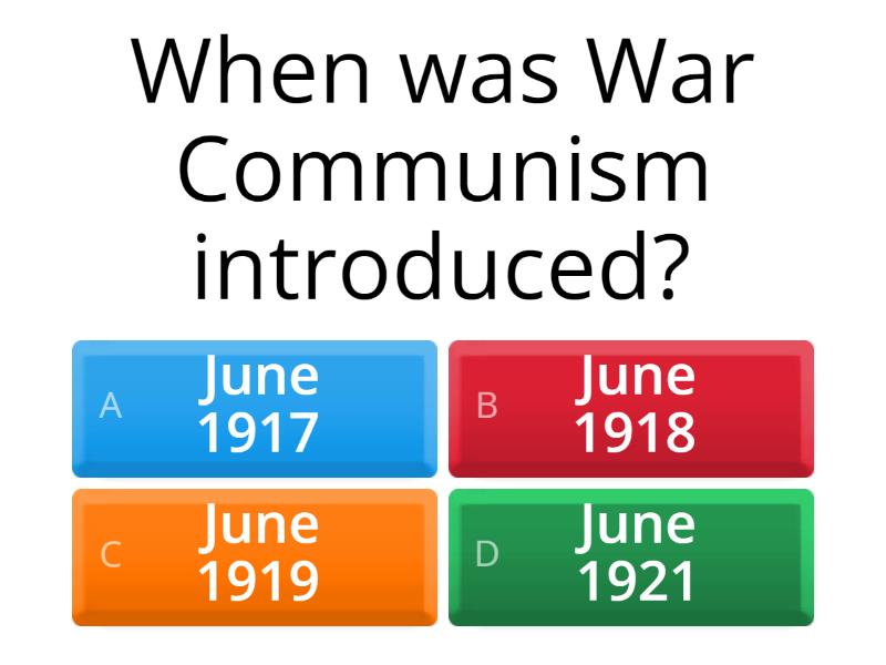War Communism - Quiz