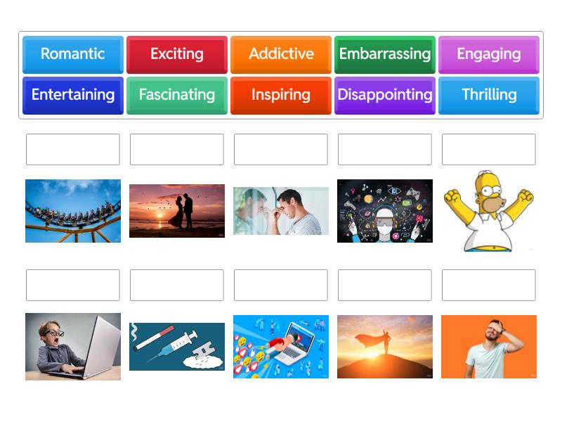 Adjectives emotions A1-A2 matchup - Match up