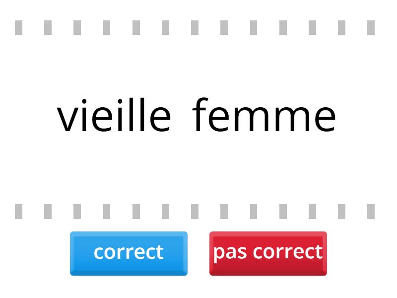 les adjectifs beau / vieux / nouveau (vrai ou faux?) - True or false