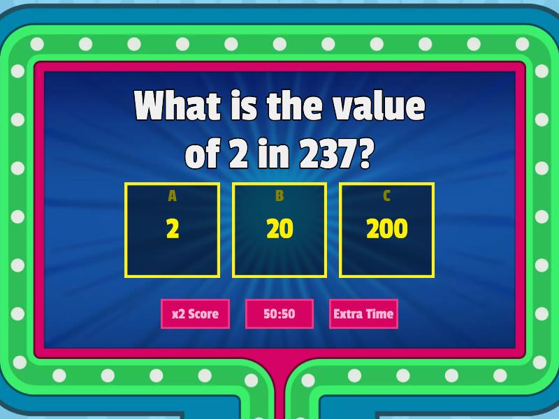 Place Value to 100 - Gameshow quiz