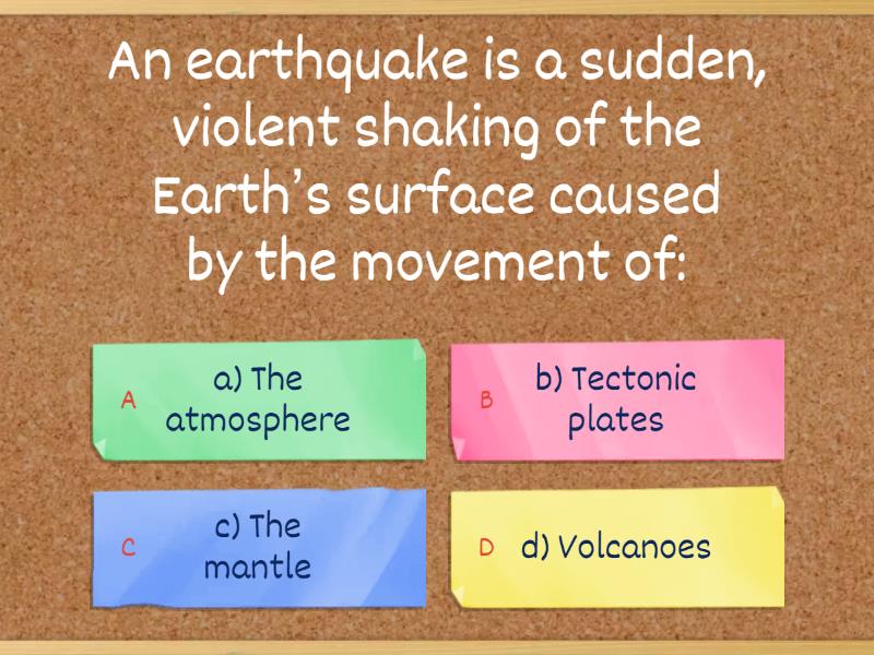earthquake - Quiz