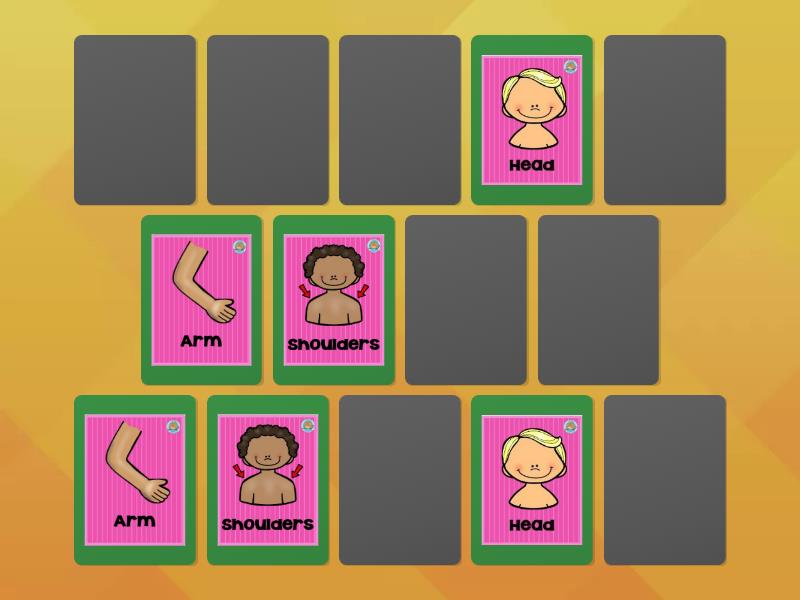 Memory Game: Body Parts - Matching pairs
