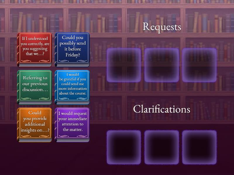 Request vs. clarification - Group sort