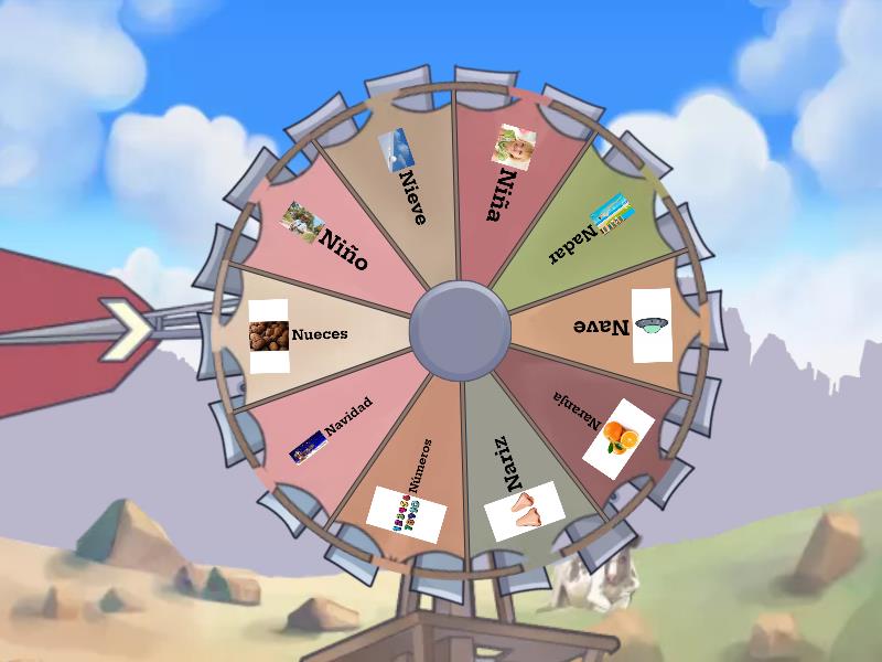 RULETA CON PALABRAS CON LA LETRA N - Roda acak