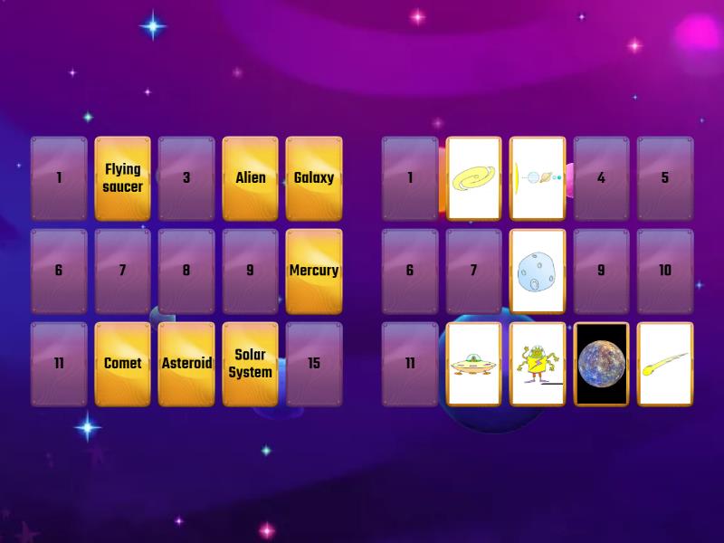 Vocab Review! Space - Matching pairs