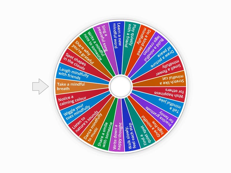 Mindfulness Bingo - Spin the wheel