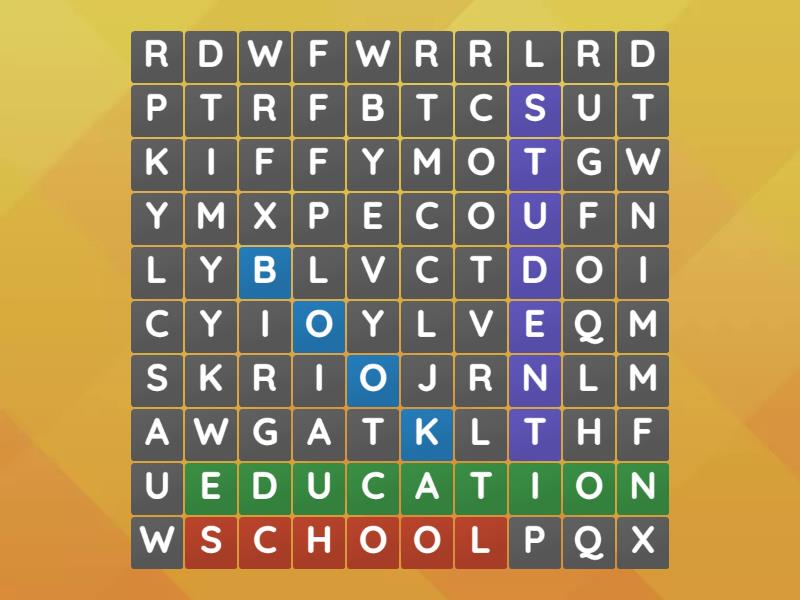 The game - Wordsearch