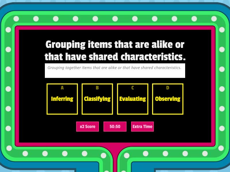 Grade 6/ Science and Engineering Practices 1 - Gameshow quiz