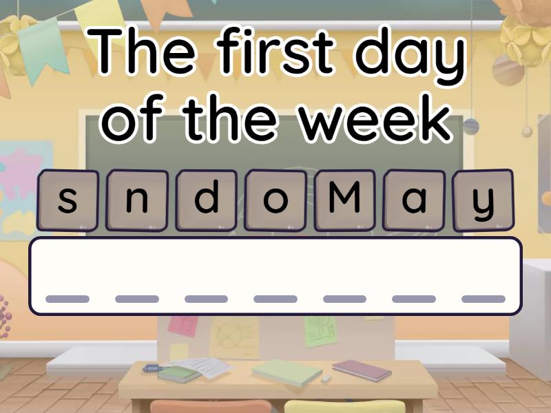 2B Ch.3_Days of the week - Anagram