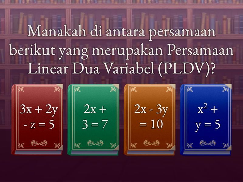 kuis sistem persamaan linear dua variabel (SPLDV) - クイズ