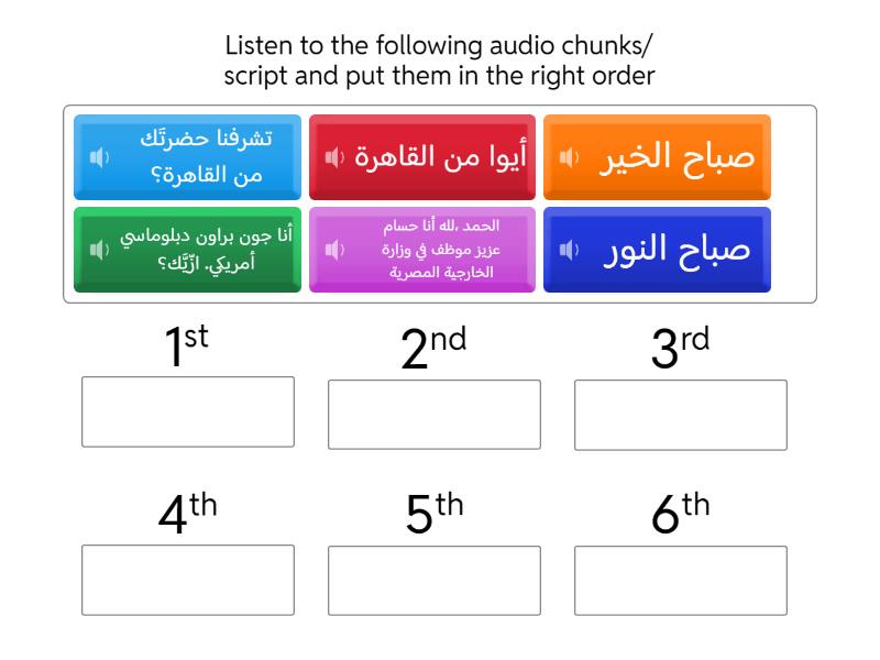 M1- U5- 8: Pair Work What is the sequence? - Rank order