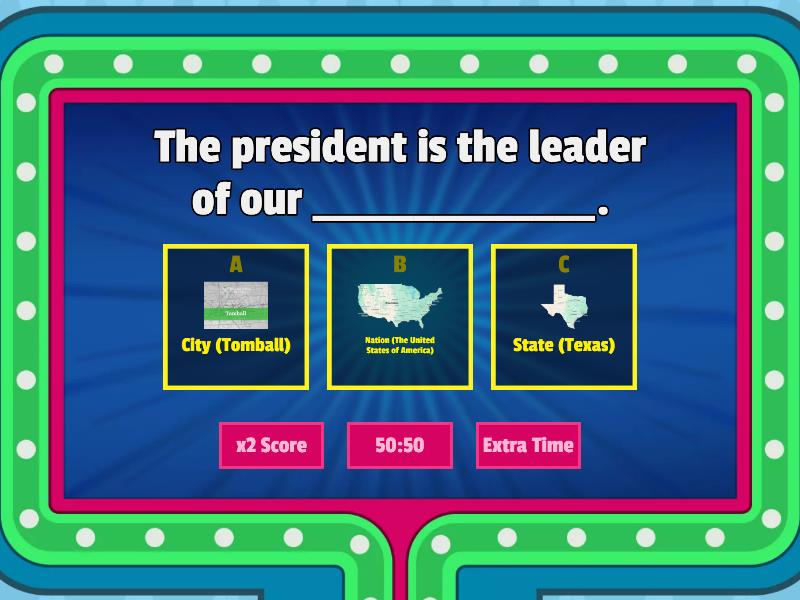 Mayor, Governor, President - Gameshow quiz