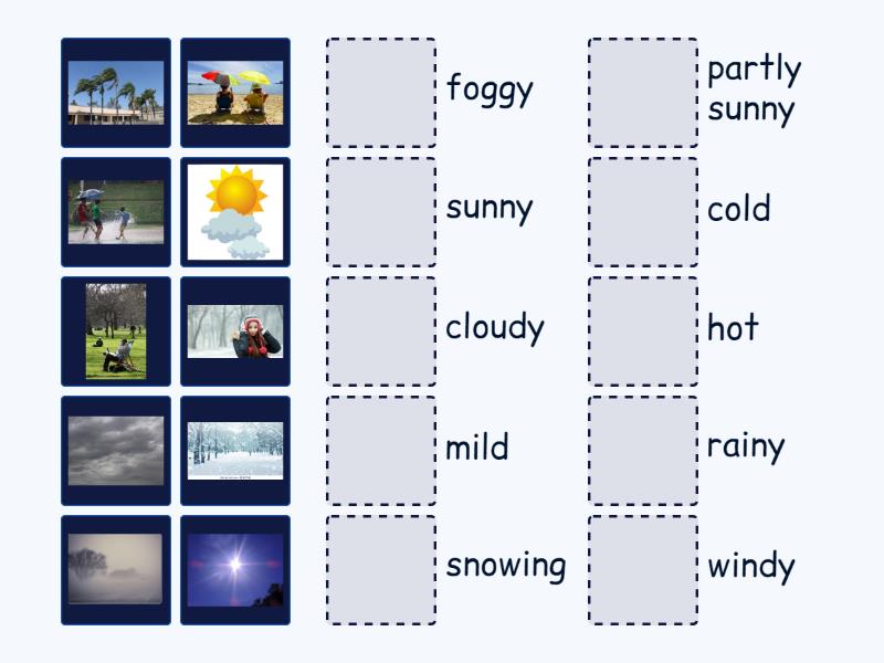 Weather and Temperature - Match up