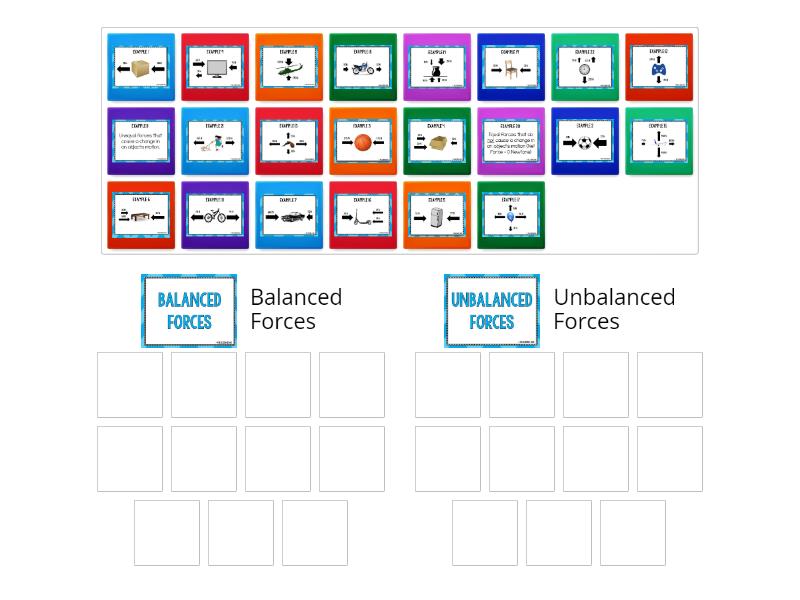 Balanced vs Unbalanced Forces - Group sort