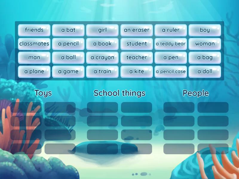 Classify the words - Group sort