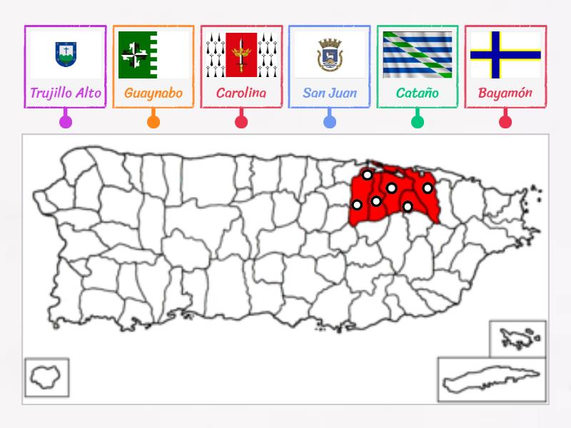 Pueblos de Puerto Rico (área metropolitana) - Labelled diagram