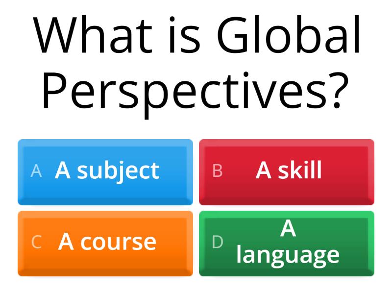 Introduction to Global Perspectives - Cuestionario